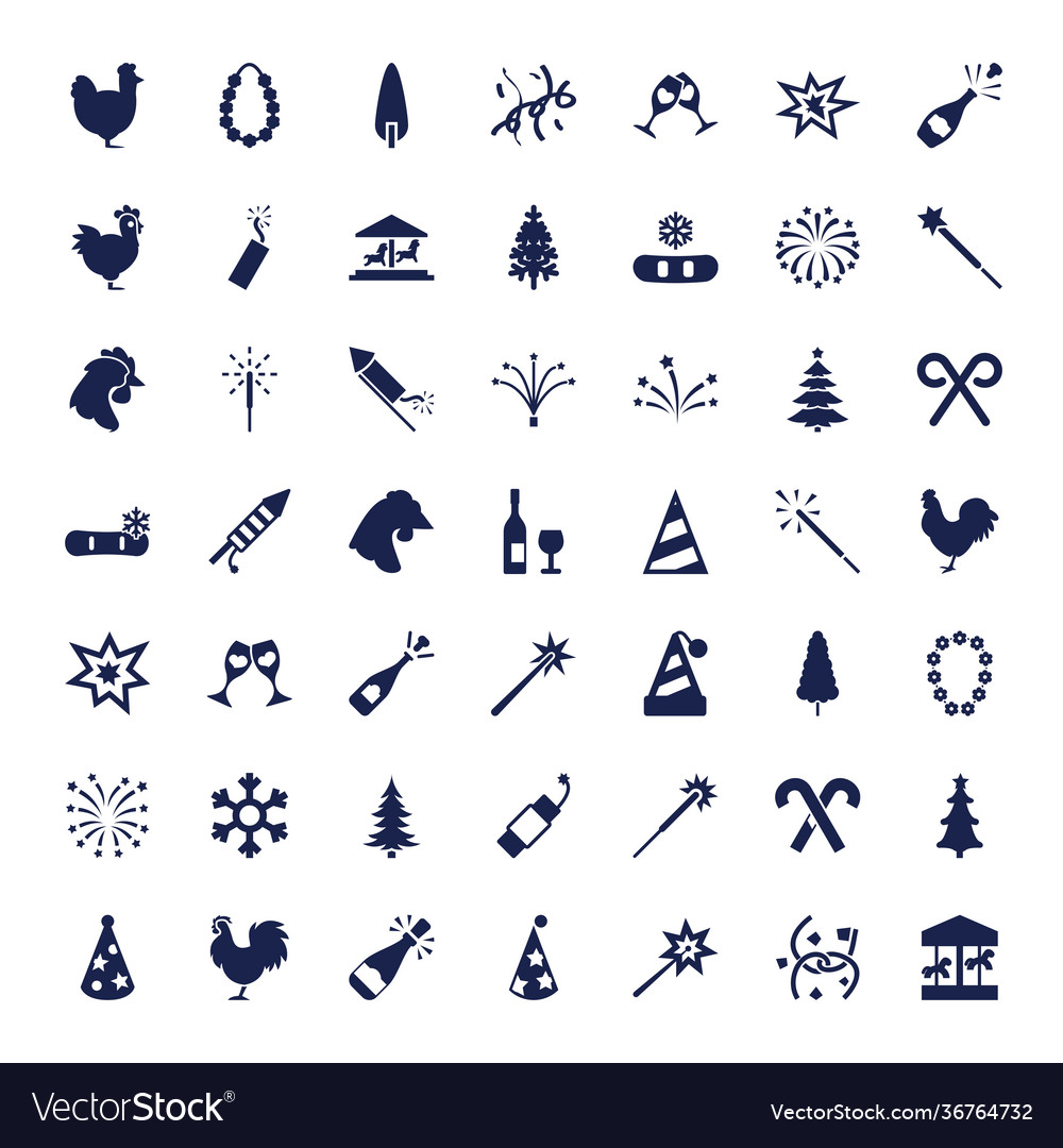 Year icons Royalty Free Vector Image - VectorStock