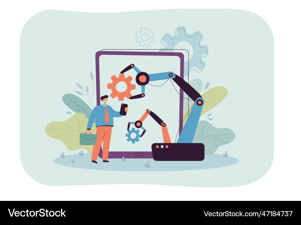 Artificial Intelligence Replacing Human Resources Vector Image