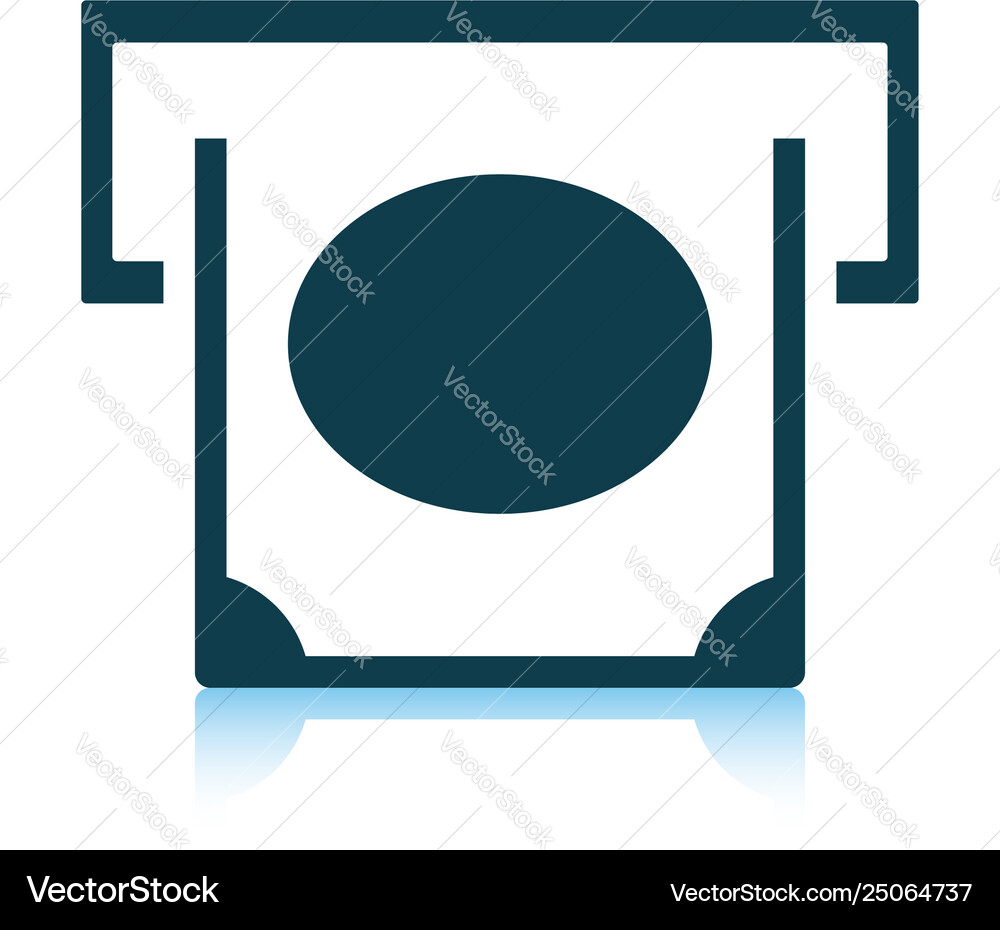 Banknote sliding from atm slot icon Royalty Free Vector