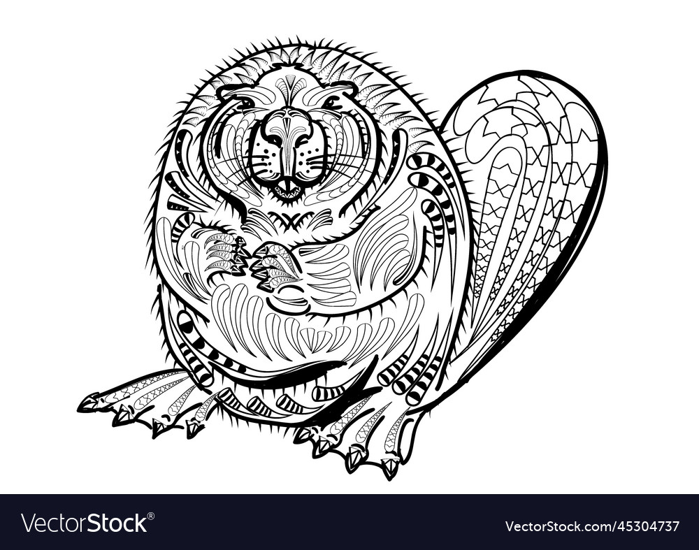 Beaver Royalty Free Vector Image - VectorStock