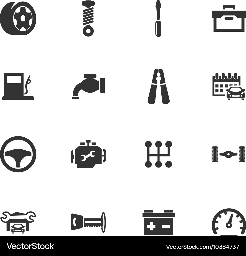 Car service icon set Royalty Free Vector Image