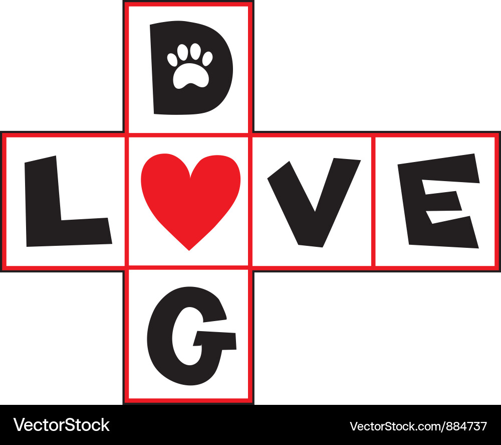 Dog love Royalty Free Vector Image - VectorStock