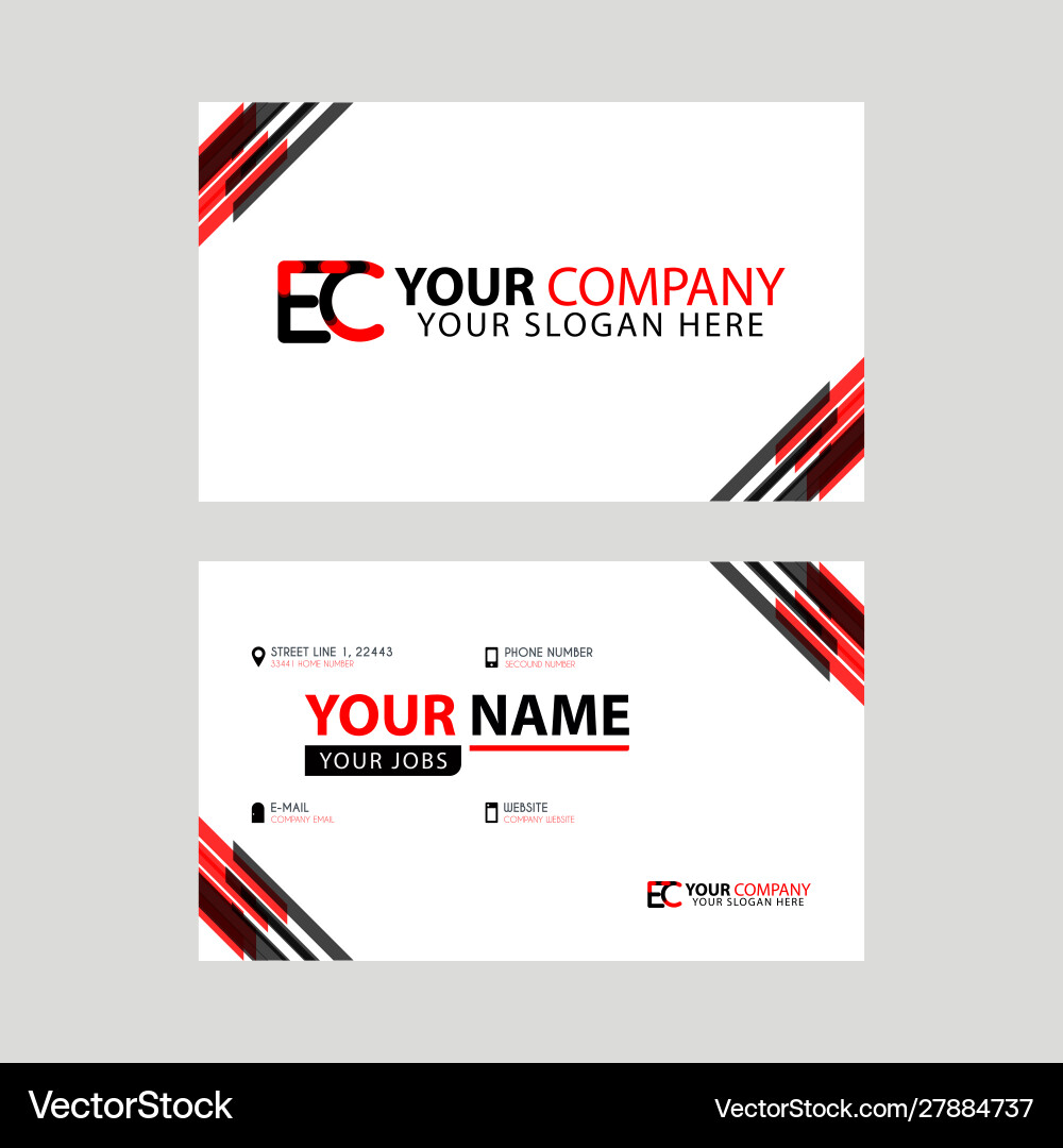Letter ec logo in black which is included Vector Image