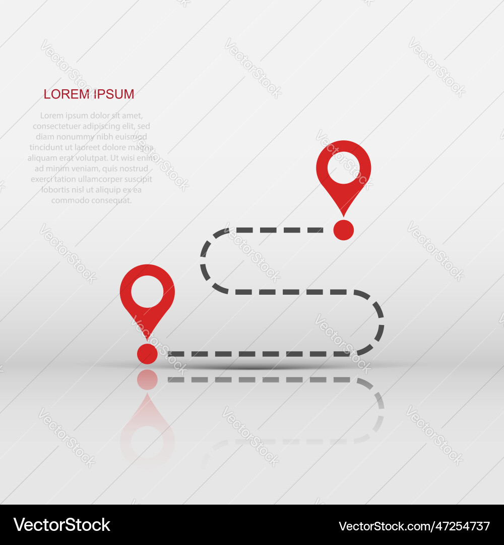 Move location icon in flat style pin gps on white Vector Image