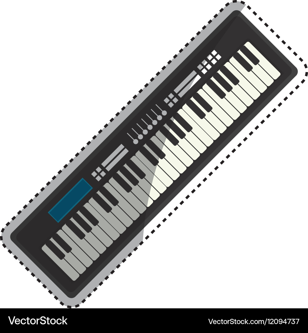 Piano music instrument Royalty Free Vector Image