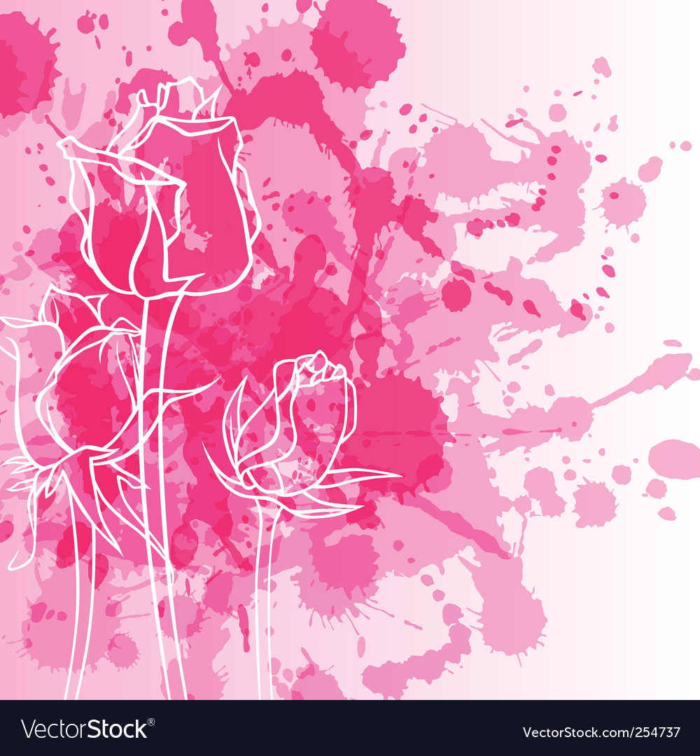 Rose with background Royalty Free Vector Image