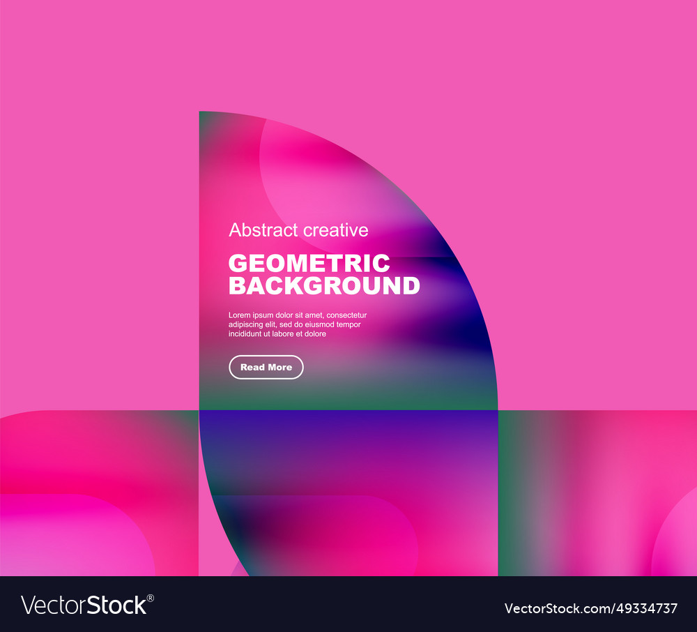 Round triangle and square composition Royalty Free Vector