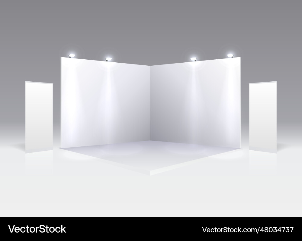 Scene show podium for presentations Royalty Free Vector