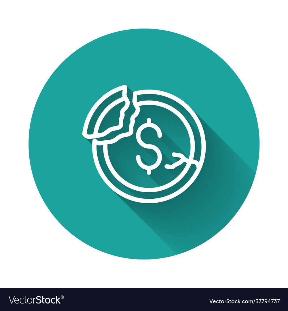 White Line Dollar Rate Decrease Icon Isolated Vector Image white-line-dollar-rate-decrease-icon-isolated-vector-image