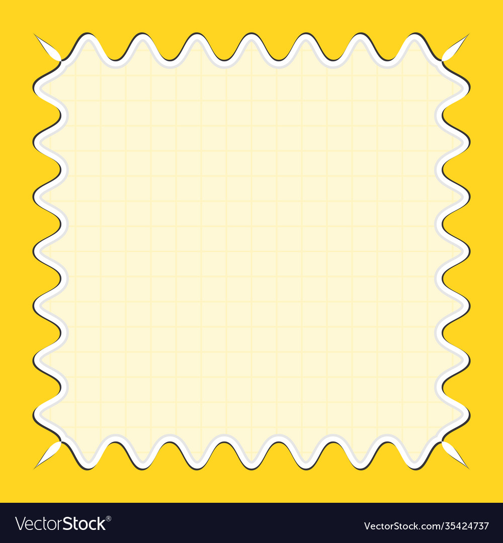 Yellow wavy shape pattern blank background Vector Image