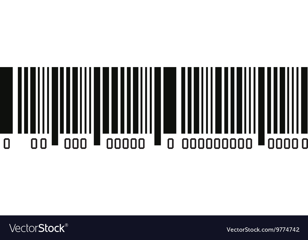 Bar code with serial number icon Royalty Free Vector Image