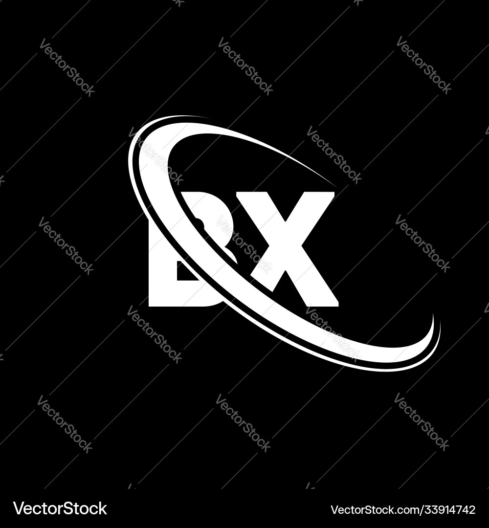 Bx logo b x design white letter bxb Royalty Free Vector