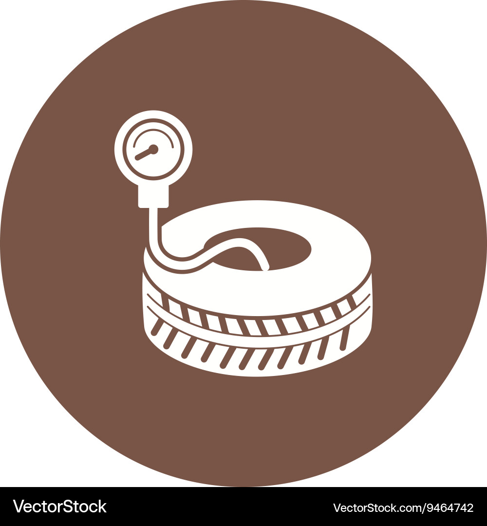 Checking tyre pressure Royalty Free Vector Image