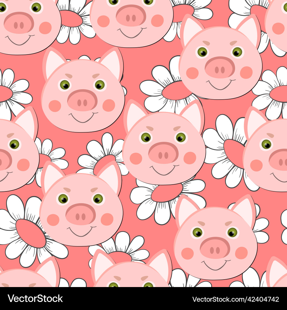 Flat animals colorful for kids Royalty Free Vector Image