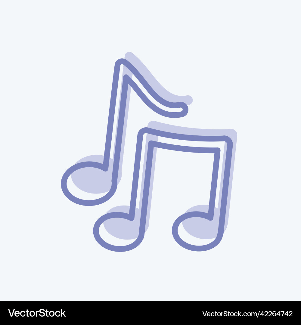 Icon musical note suitable for music symbol two Vector Image