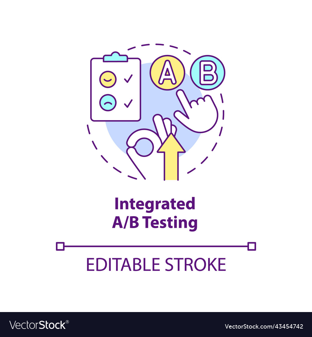 Integrated ab testing concept icon Royalty Free Vector Image Integrated ab testing concept icon Royalty Free Vector Image