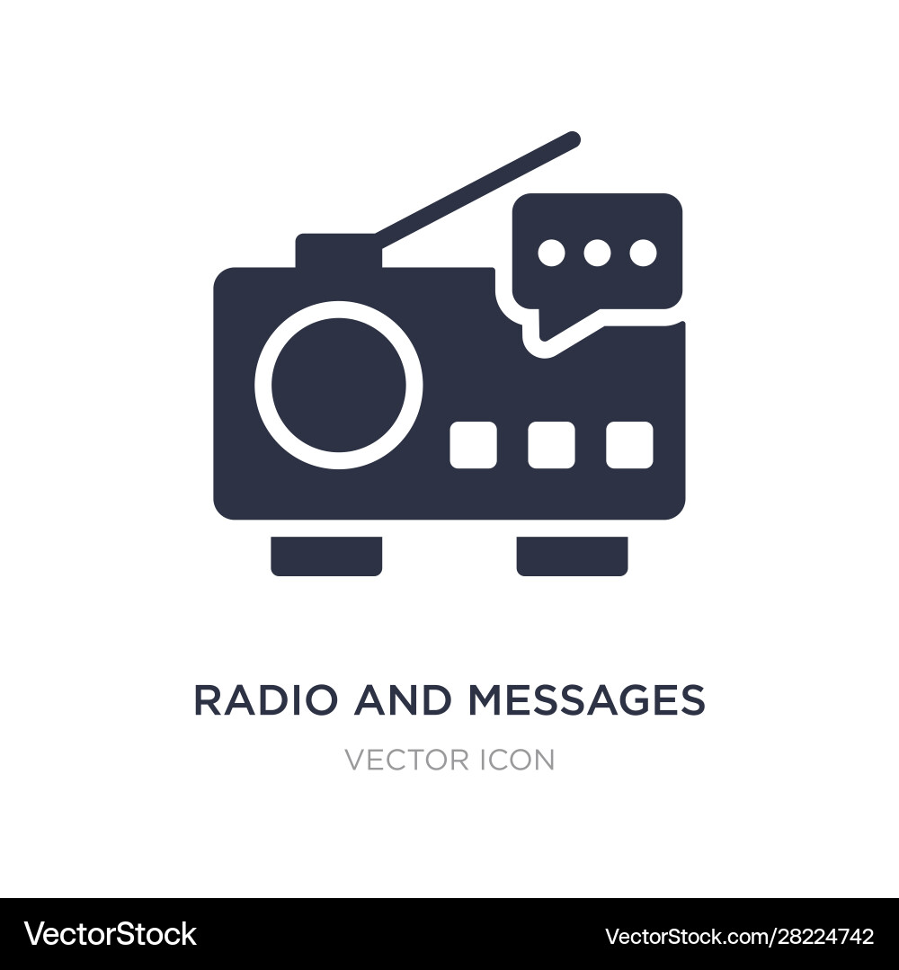 Radio and messages icon on white background Vector Image