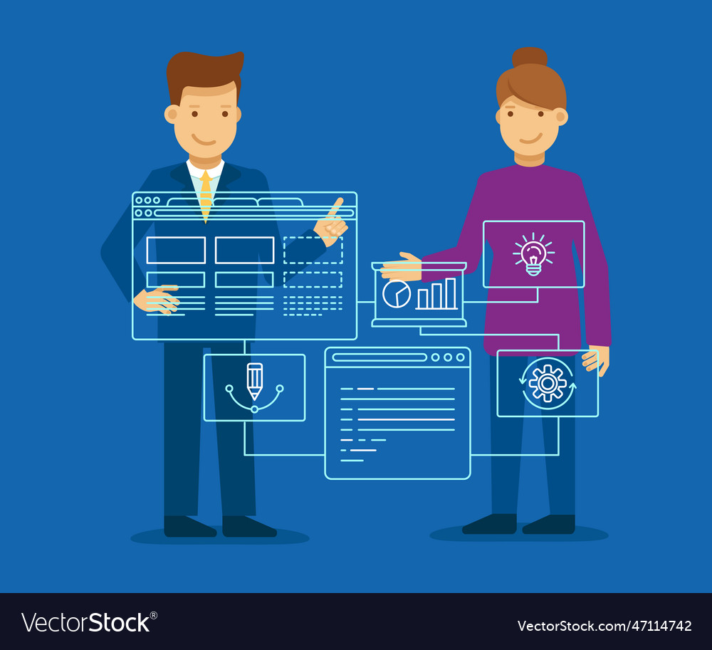 Web Development Concept Royalty Free Vector Image 