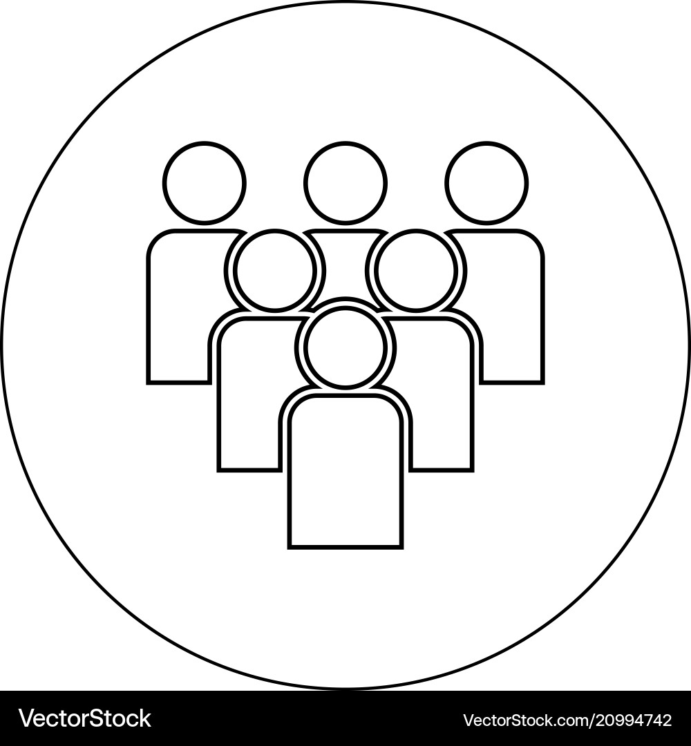 Working together team concept icon black color Vector Image