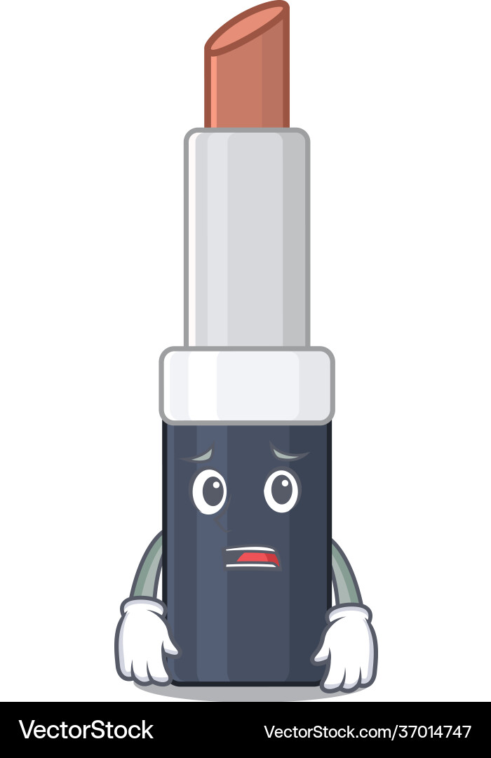Cartoon design style brown lipstick having Vector Image