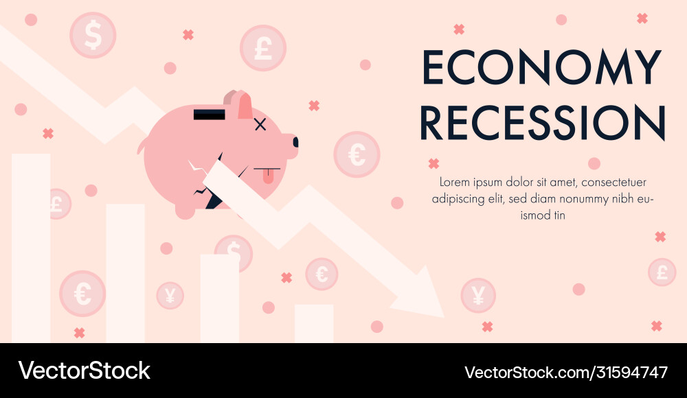 Concept economy recession Royalty Free Vector Image