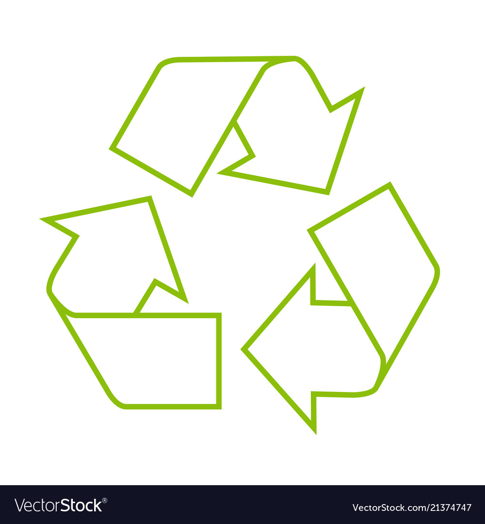Icon Recycle Symbol Residue Utilization Vector Image