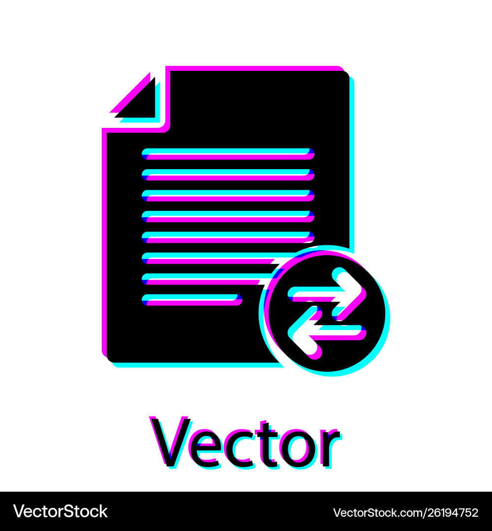 Black transfer files icon isolated on white Vector Image