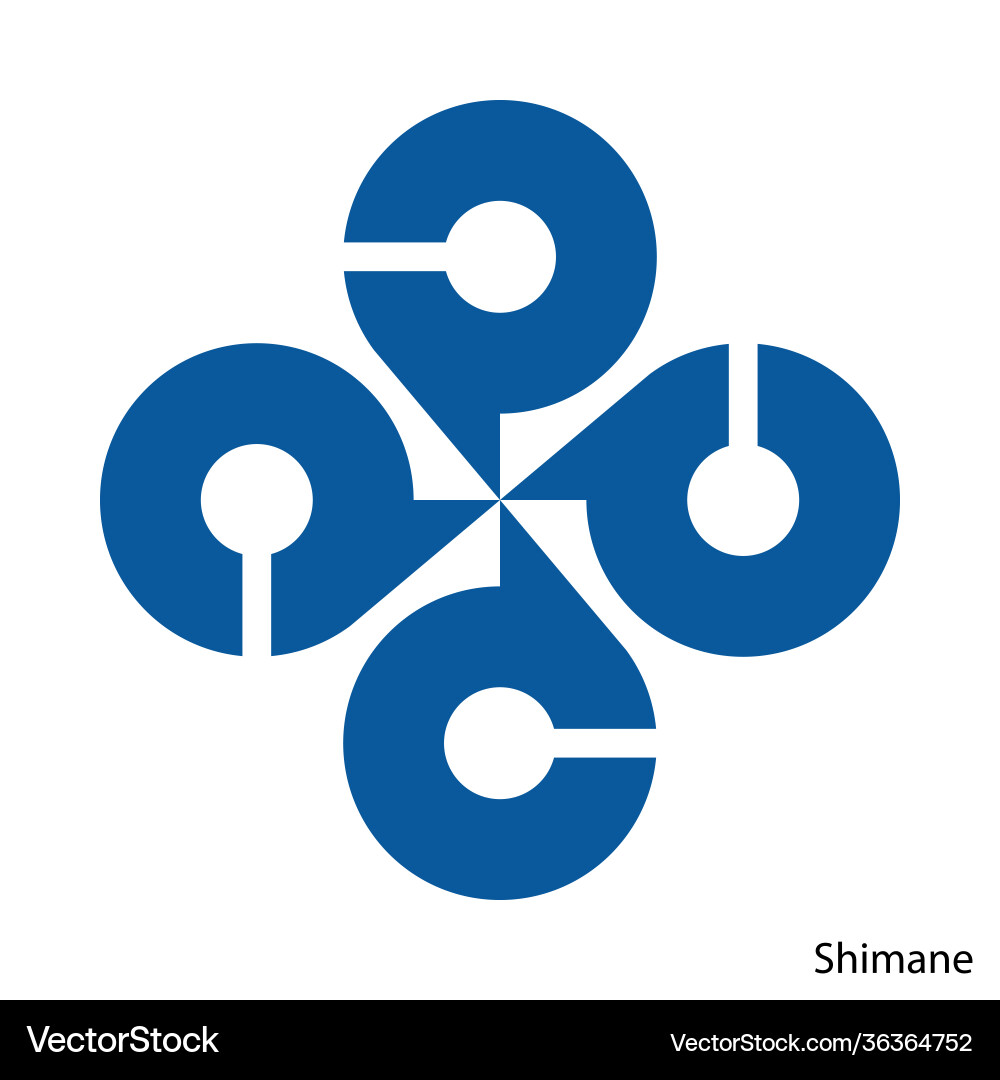 Coat arms shimane is a japan prefecture Royalty Free Vector