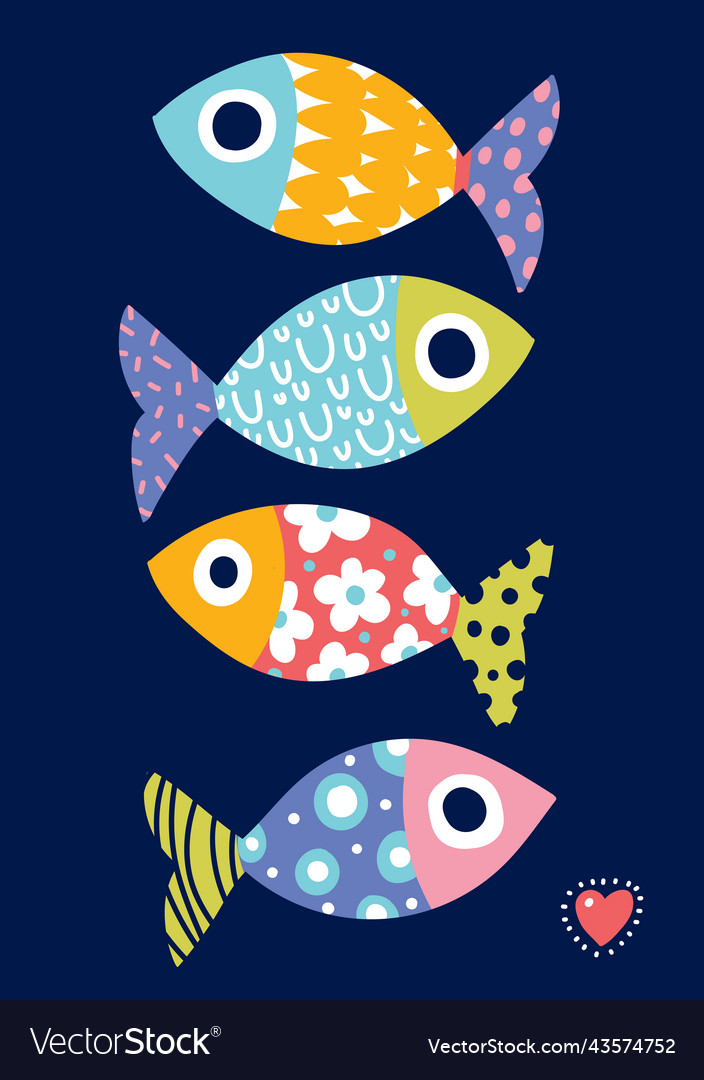 Cute fish Royalty Free Vector Image - VectorStock