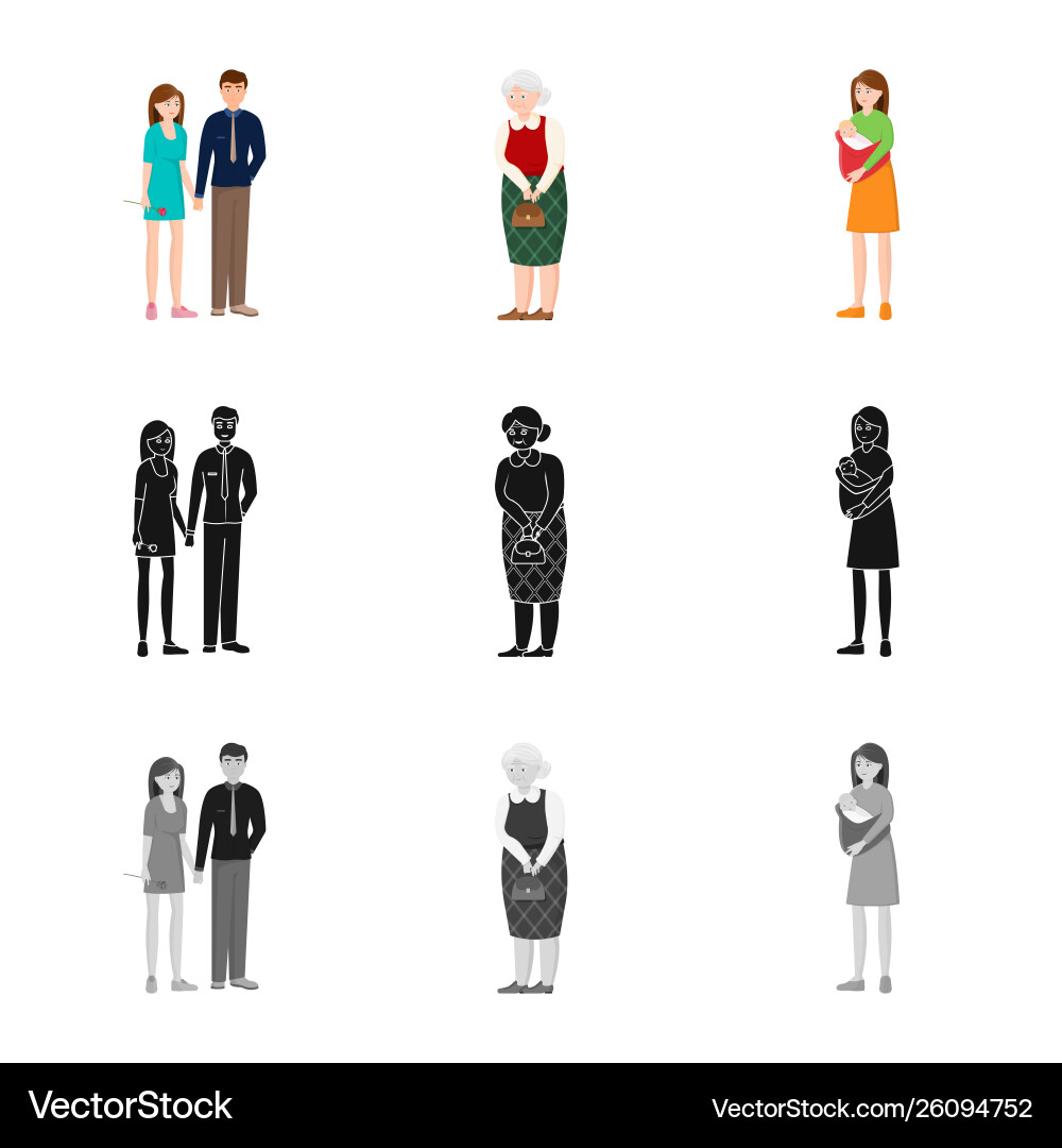 Design character and avatar logo set Royalty Free Vector