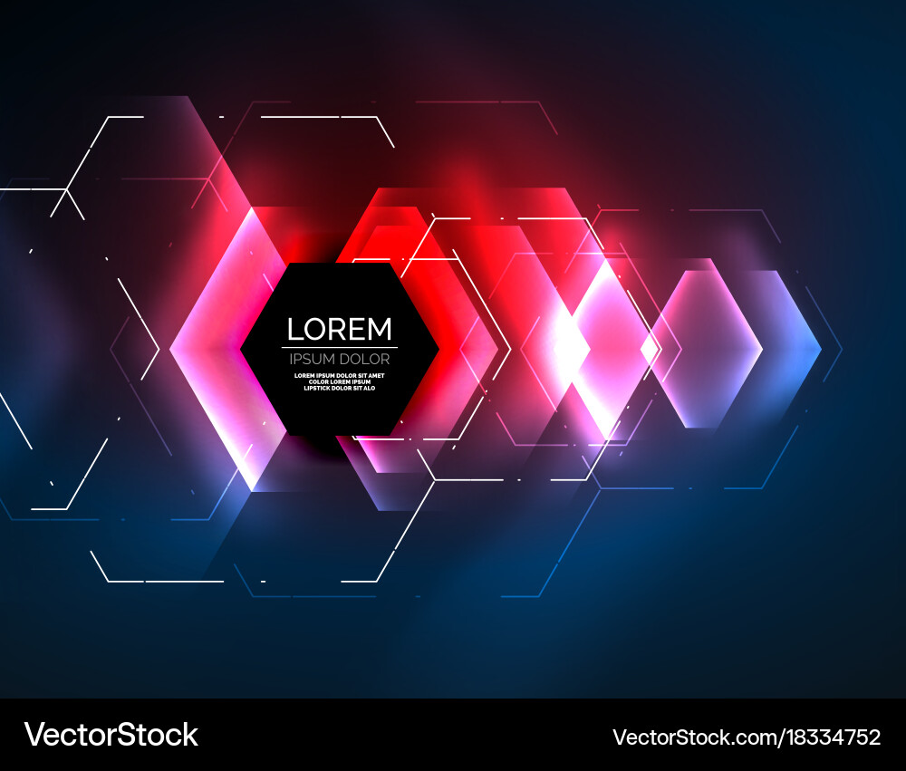 Digital techno abstract background glowing Vector Image