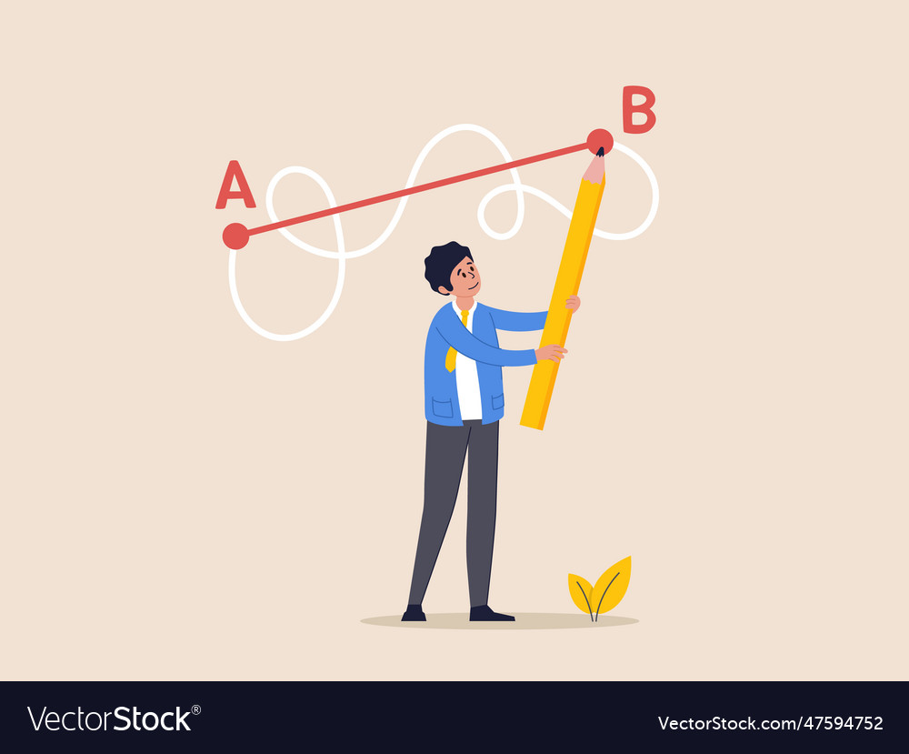 Easy or shortcut way to win business success Vector Image Easy or shortcut way to win business success Vector Image
