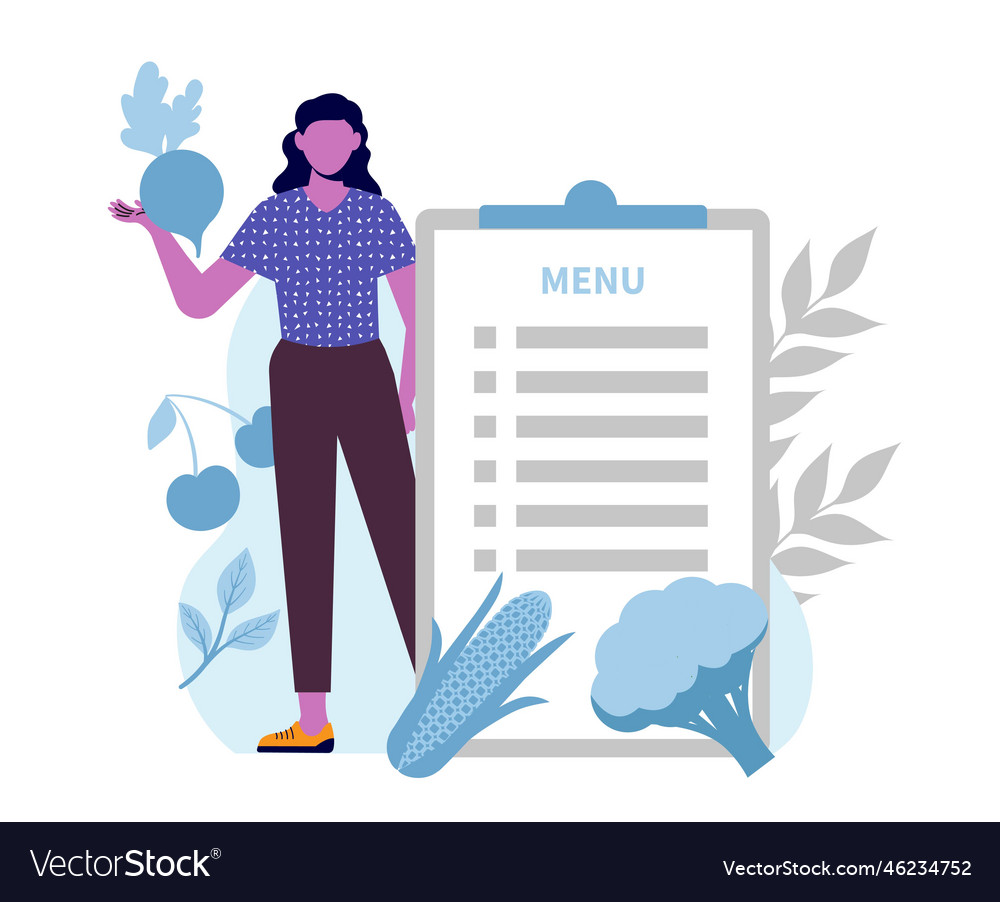 Healthy eating concept Royalty Free Vector Image