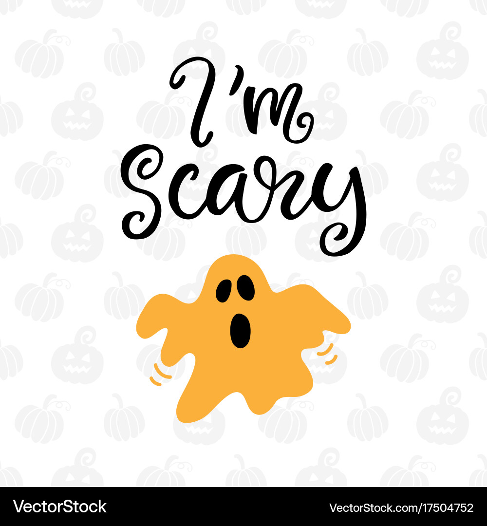 Im scary halloween party poster Royalty Free Vector Image