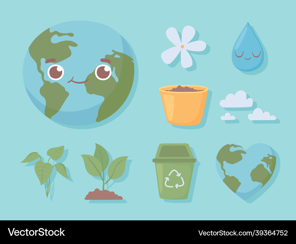 Set of world environmental Royalty Free Vector Image