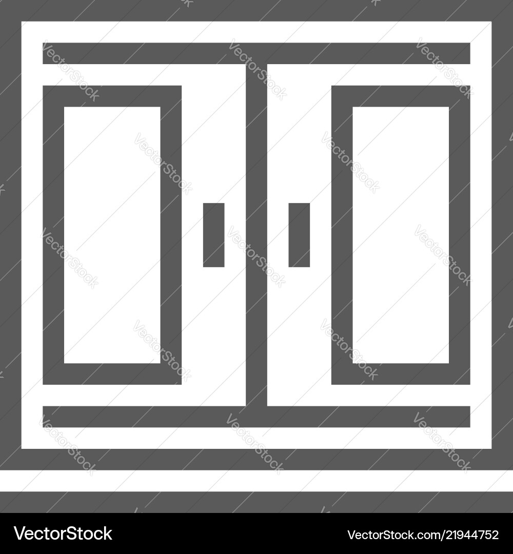 Window home repair and tools line icon Royalty Free Vector