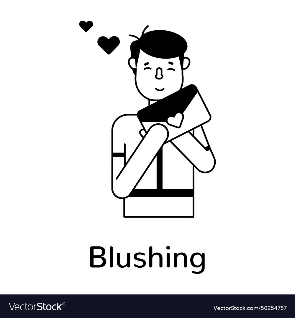 Blushing Royalty Free Vector Image - VectorStock