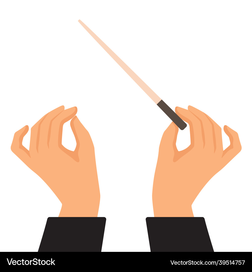 Classical music orchestra leader conductor Vector Image