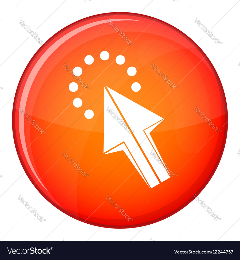 Click icon flat style Royalty Free Vector Image