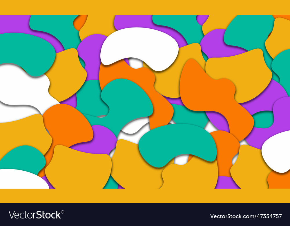 Colorful different shape overlapping layer Vector Image