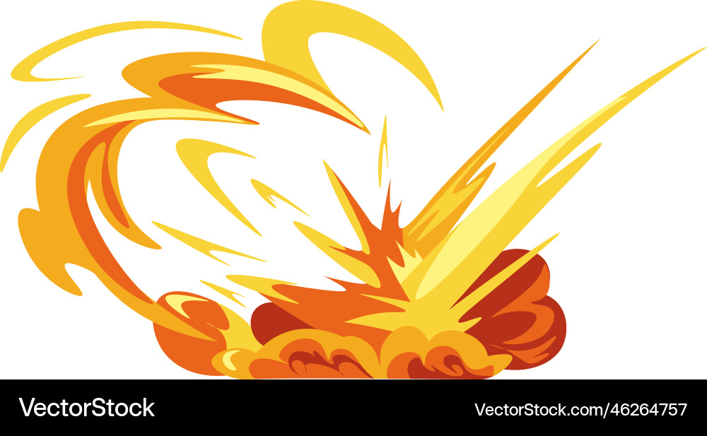 Explosions and discharge blast of fire flame Vector Image