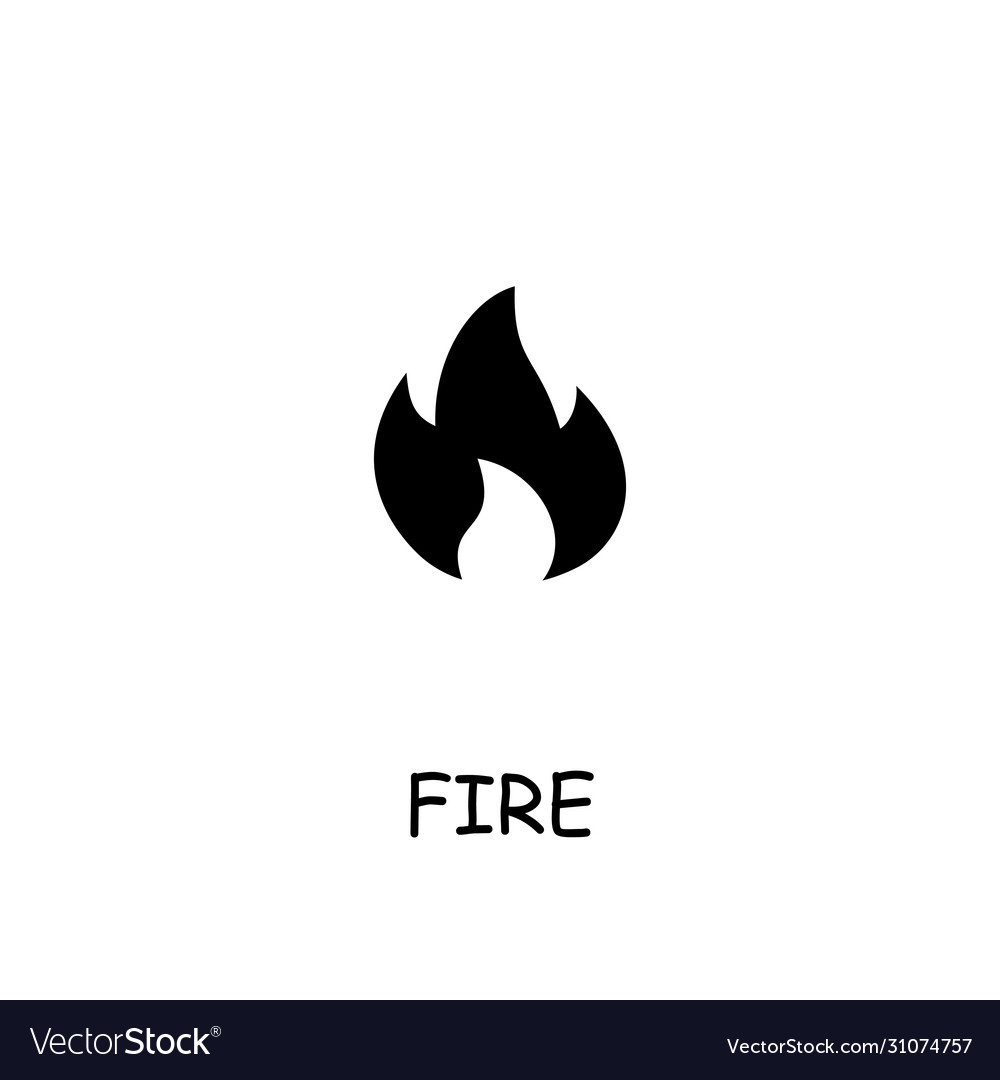 Fire flat icon Royalty Free Vector Image - VectorStock