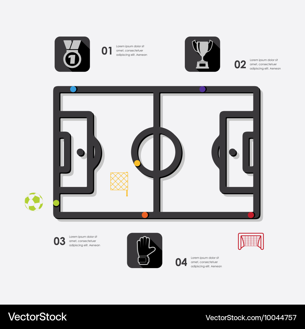 Football infographic Royalty Free Vector Image