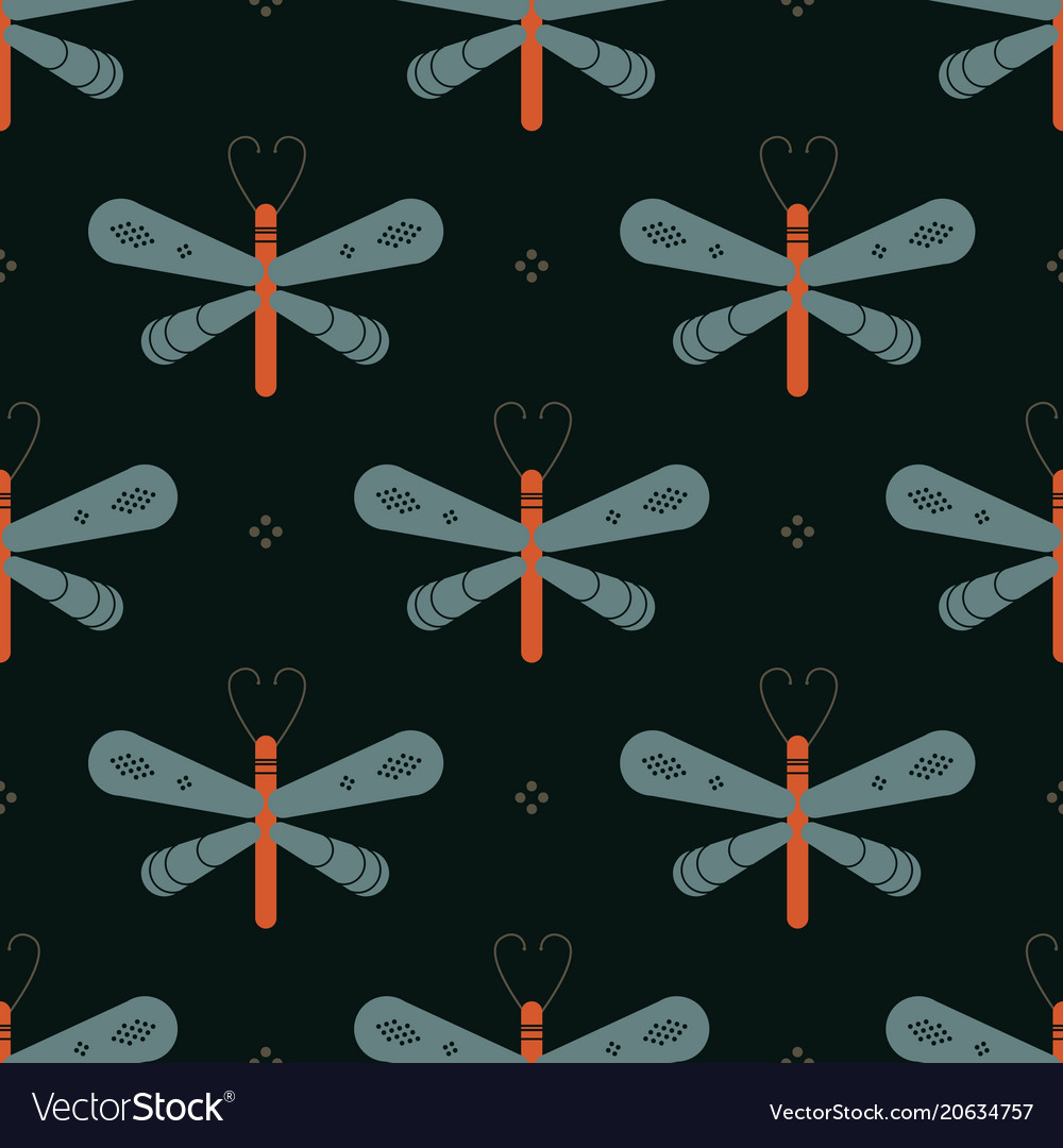 Geometric dragonfly pattern Royalty Free Vector Image