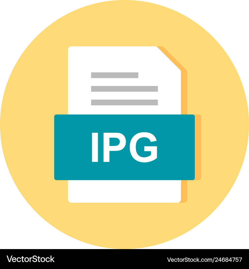 Ipg file document icon Royalty Free Vector Image