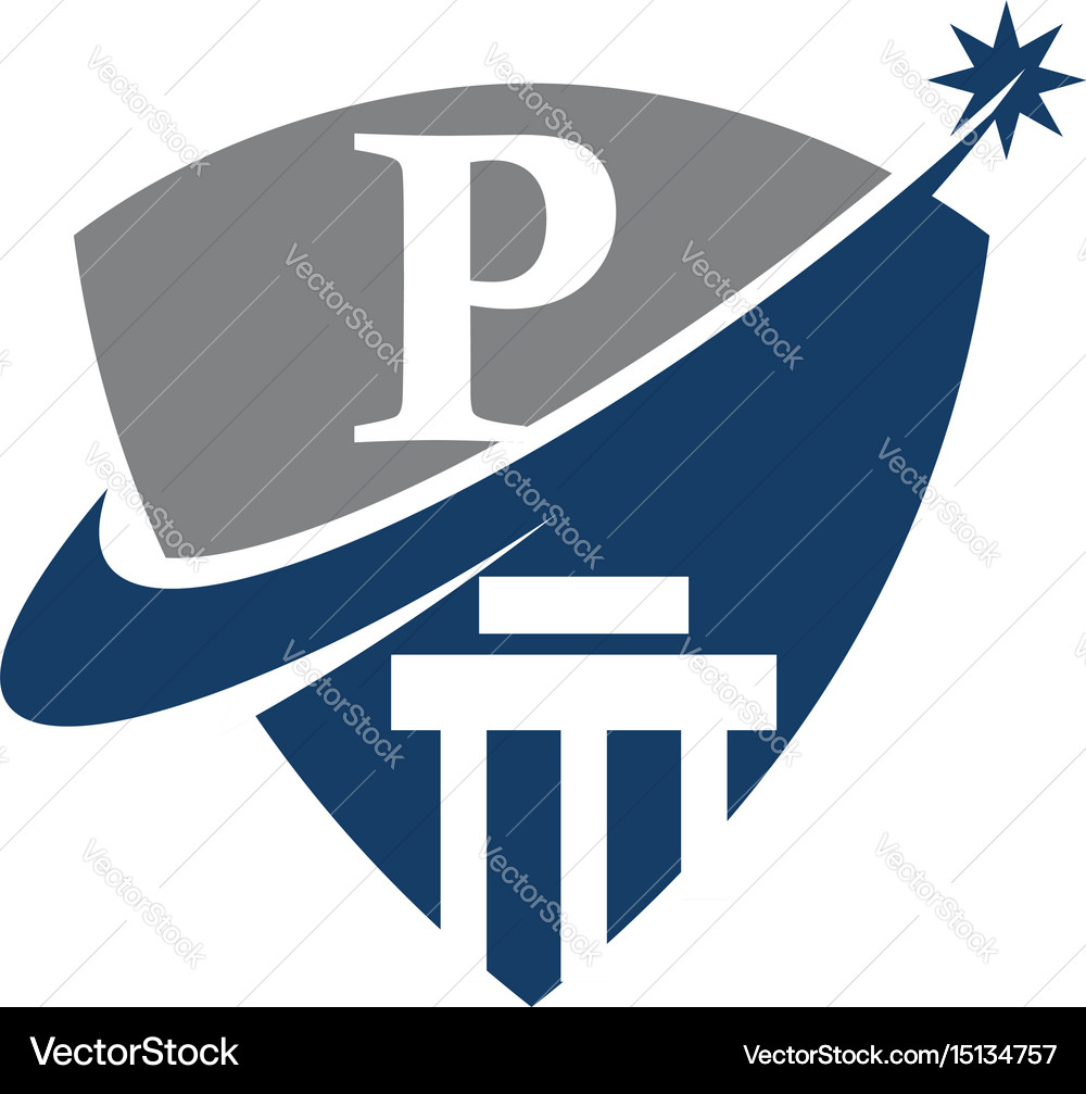 Justice law initial p Royalty Free Vector Image