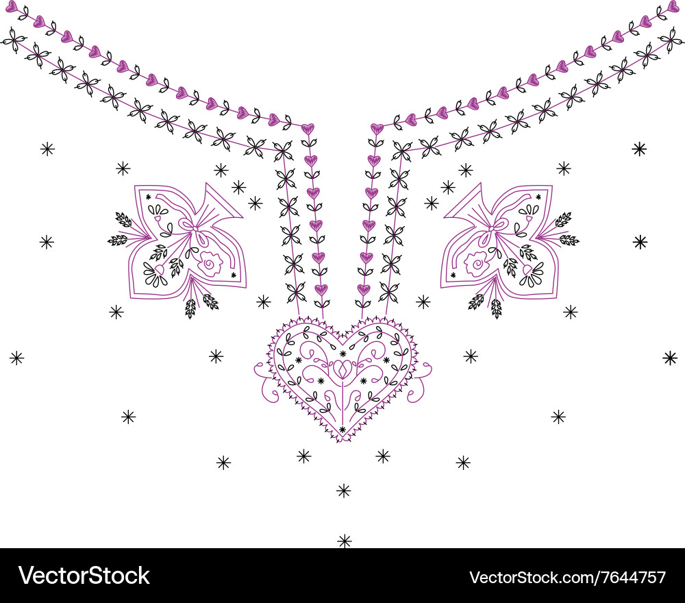 Neckline design fashion Royalty Free Vector Image