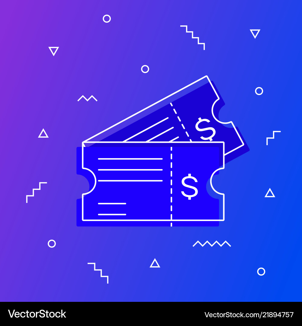 Ticket icon get your ticket online Royalty Free Vector Image