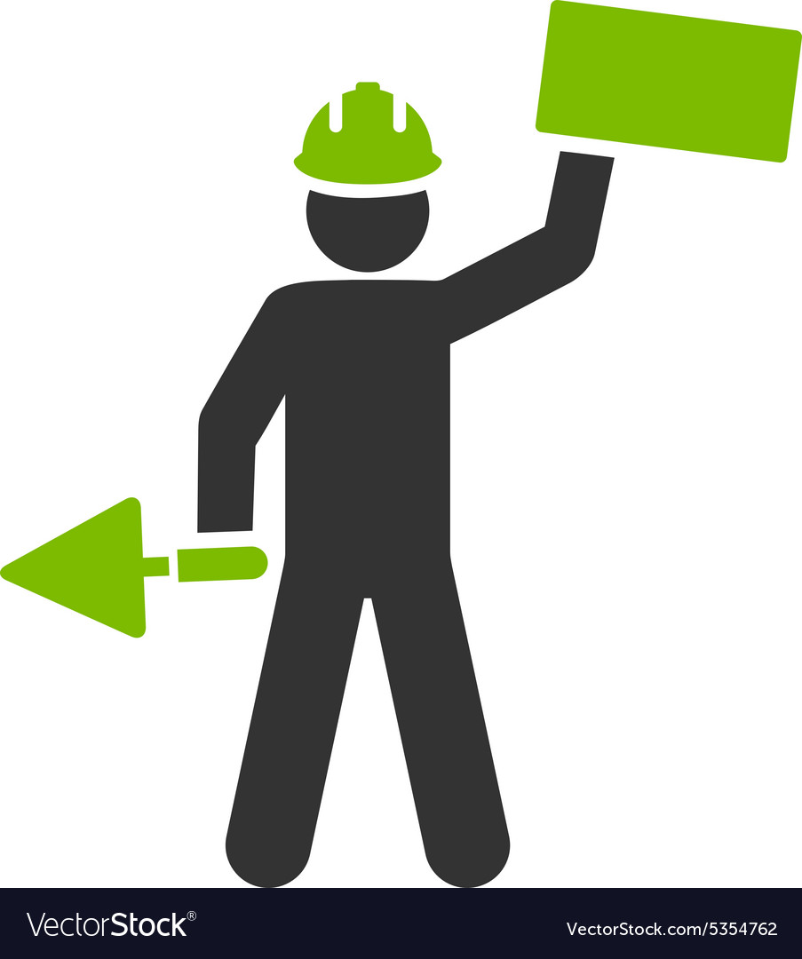 Builder icon from basic plain set Royalty Free Vector Image