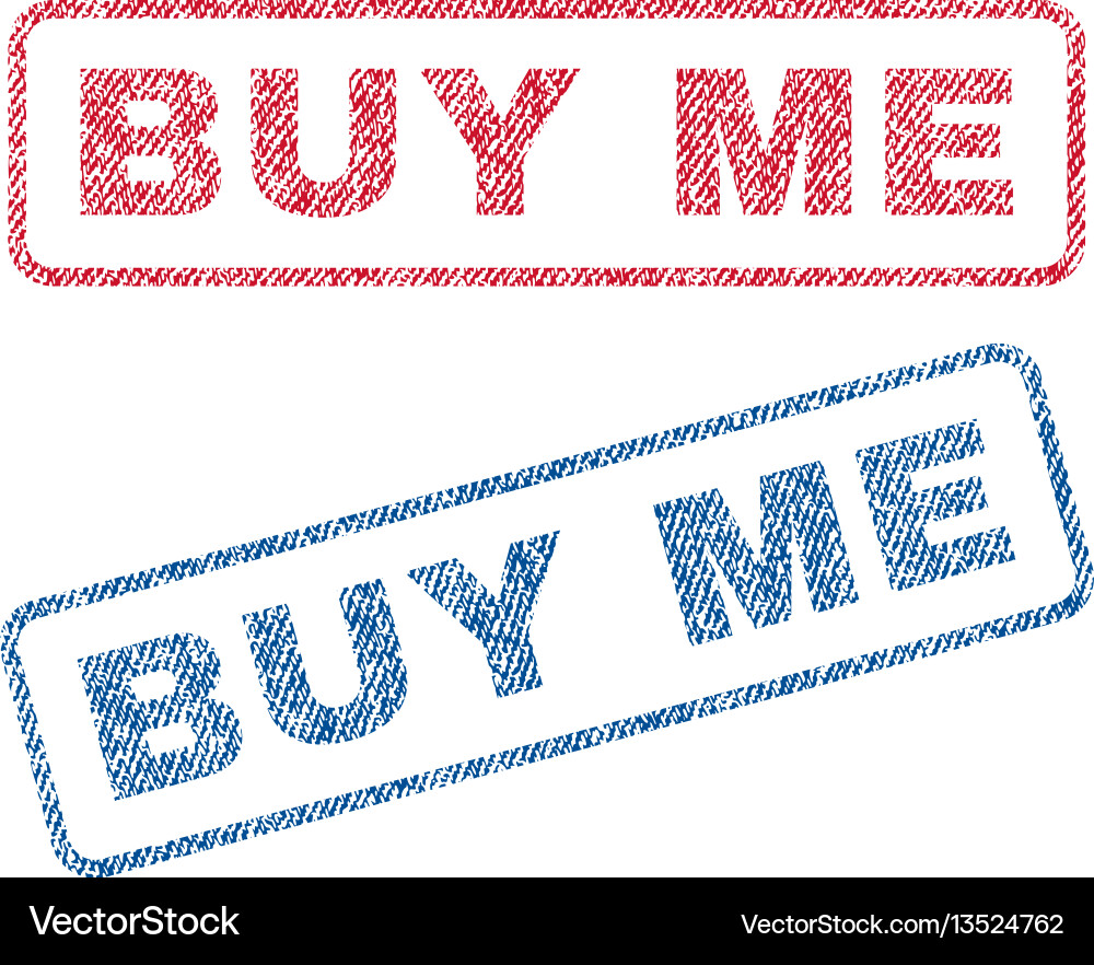 Buy me textile stamps Royalty Free Vector Image
